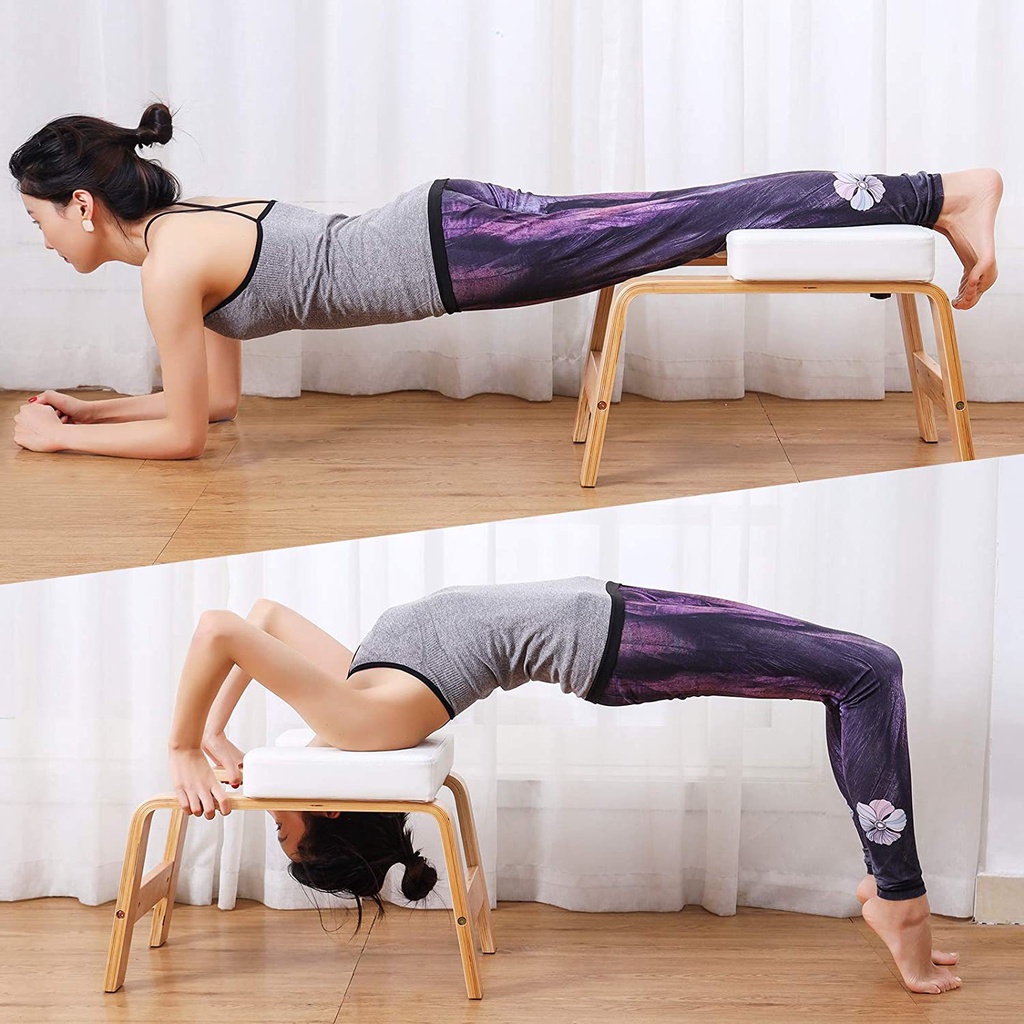 Yoga Inversion Bench- Headstand Bench for Home & Gym, Relieve Stress ...