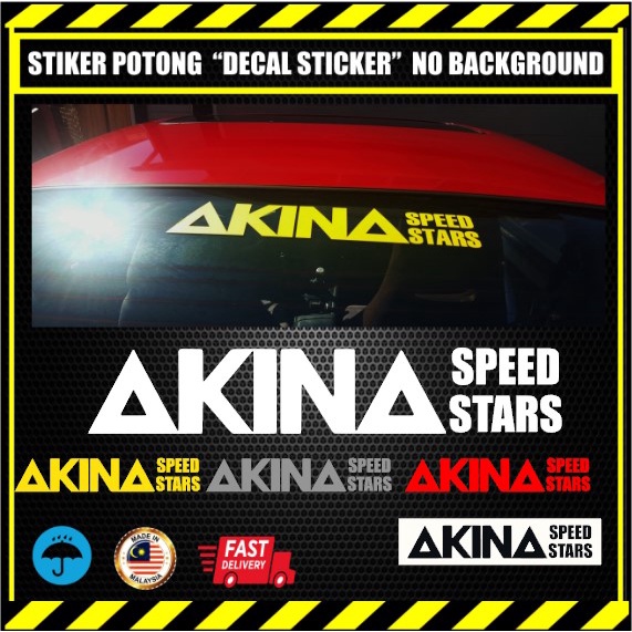 AKINA SPEED STAR DECAL CAR STICKER.INITIAL D STICKER. DRIFF STICKER ...