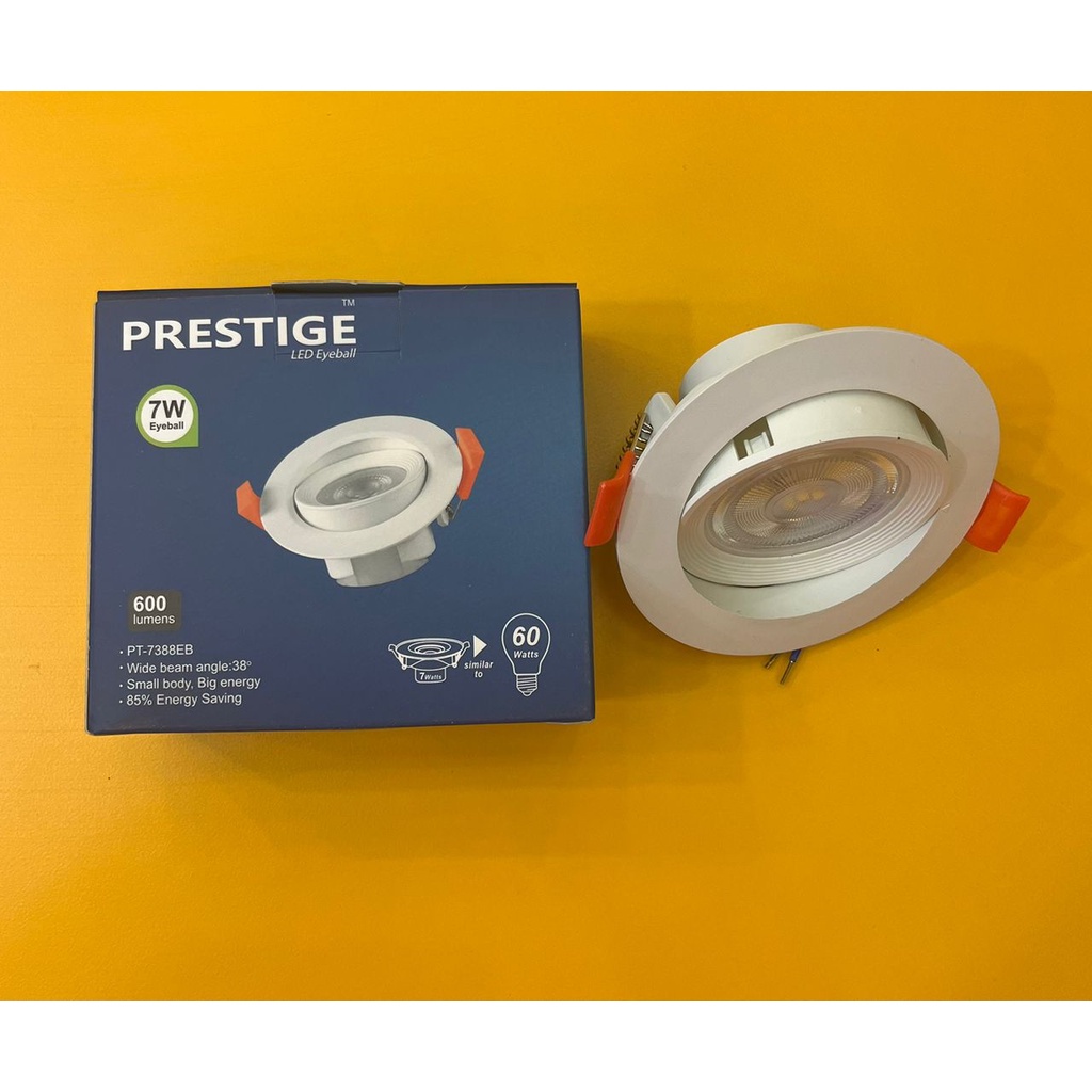 (SIRIM) PRESTIGE LED EYEBALL 7W / LAMPU PLASTER CEILING | Shopee Malaysia
