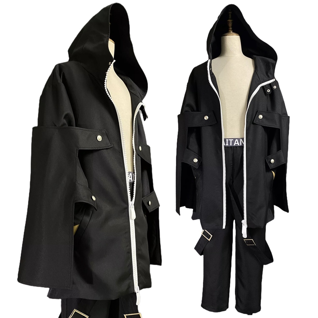 HOLOUN Tokyo Revengers Anime Cosplay Costume Rindo Haitani Black Hooded ...