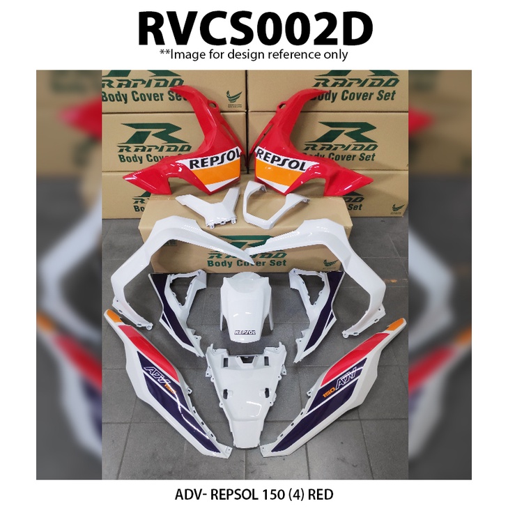 Rapido Cover Set Assembly ADV- Repsol 150 (4) (Sticker Tanam) | Shopee ...