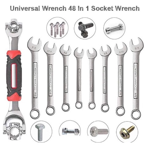 MKR 48 in 1 Wrench Torque Keys Set Universal Key Ratchet Multitool ...