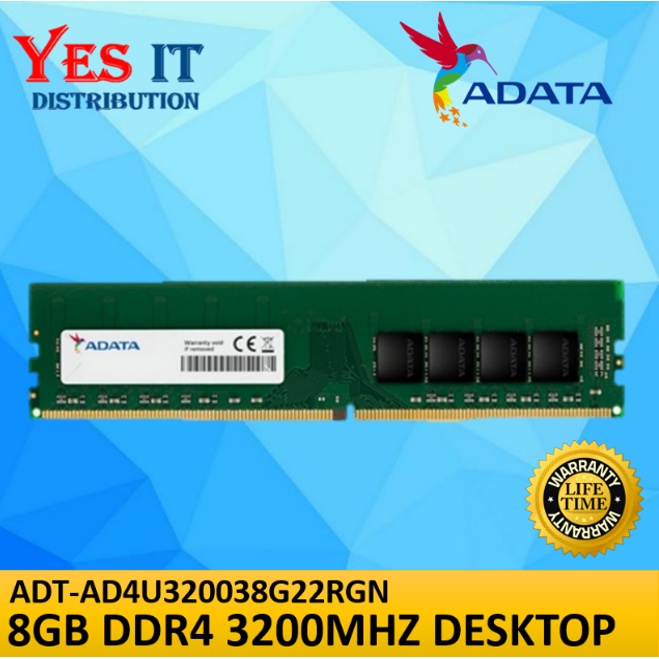ADATA Premier 8GB /16GB /32GB DDR4 3200MHz UDIMM Desktop PC Memory Ram ...