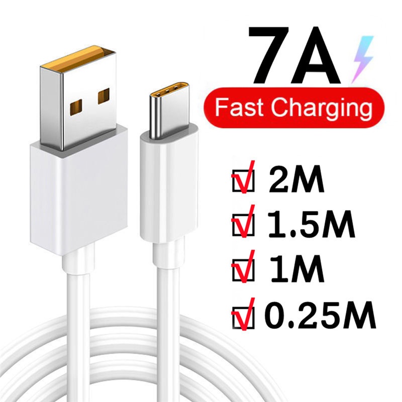 0.25/1/1.5/2M 7A Super Fast Charging Cable,Type C USB Cables Data Cord ...