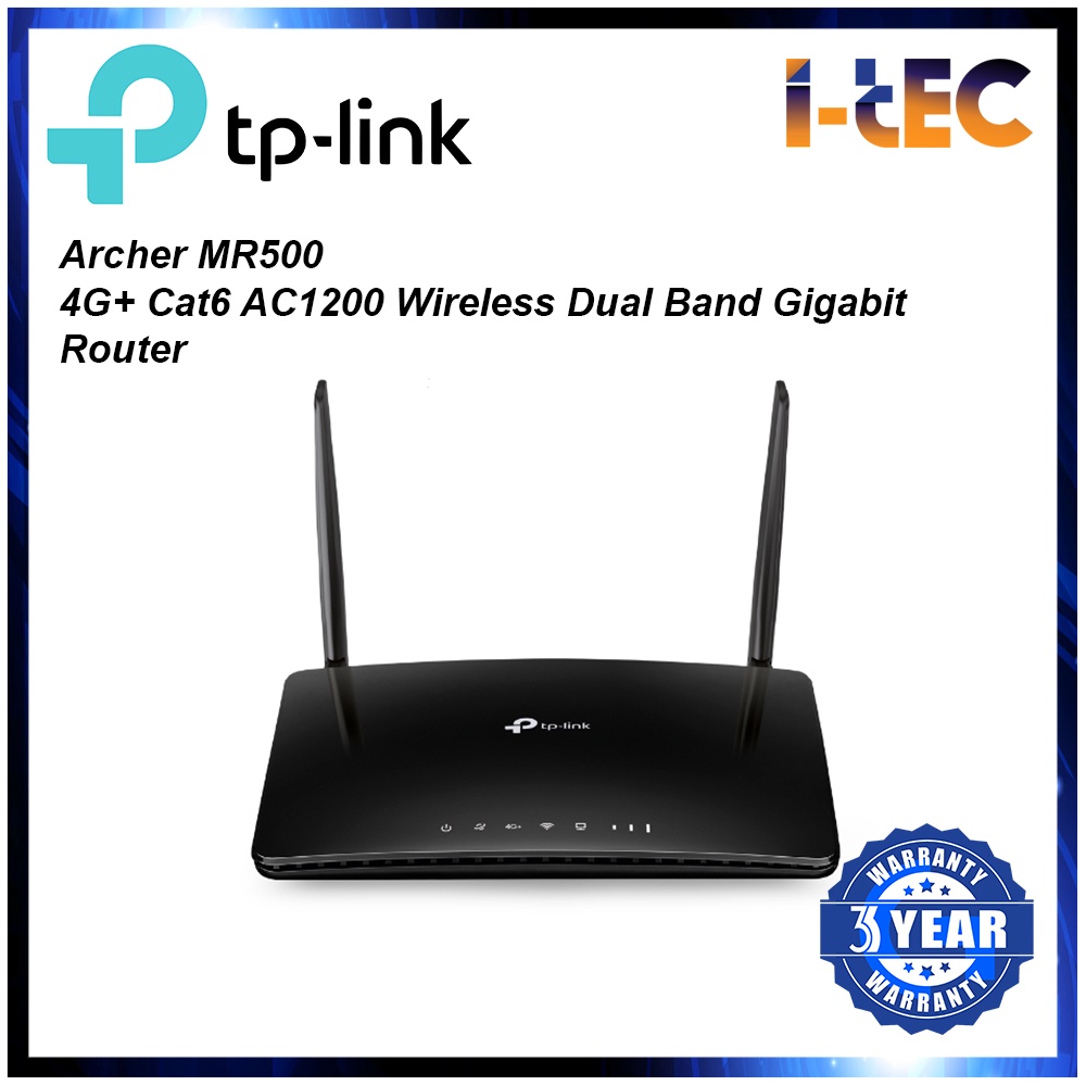 Tp-Link Archer MR500 4G+ Cat6 AC1200 Wireless Dual Band Gigabit Router ...