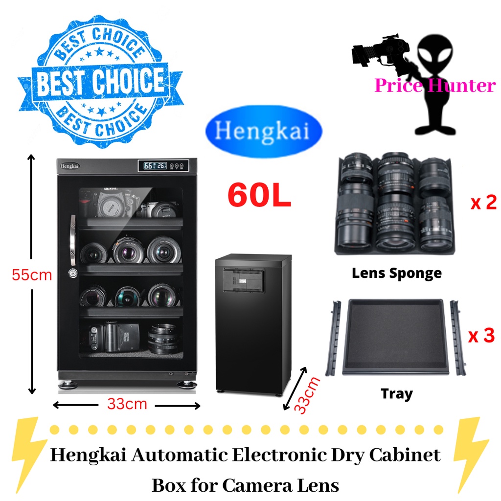 Hengkai Automatic 60L/ 90L Electronic Dry Box Dry Cabinet for Camera ...