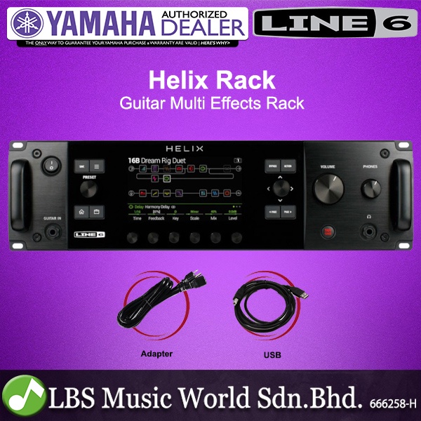 Line 6 Helix Rack Electric Guitar Multi Effects Rack Processor with Amplifier Modeling and ...