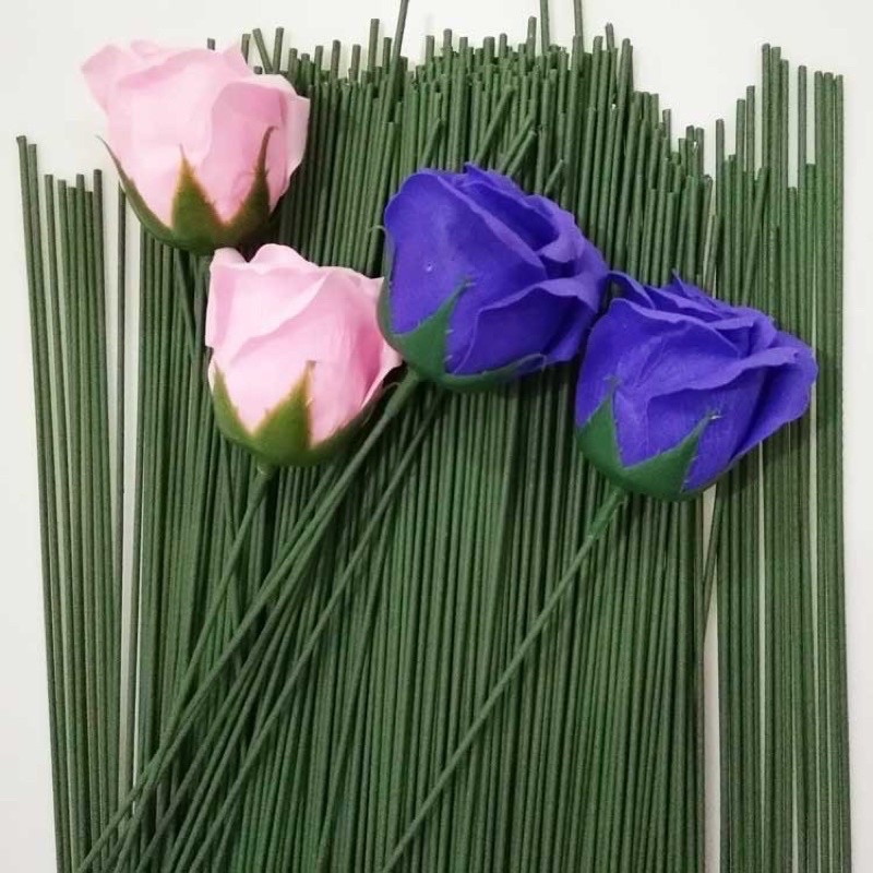 100pcs 40cm flower stick Tangkai besi bunga hiasan Besi lidi花艺铁丝杆 40cm ...