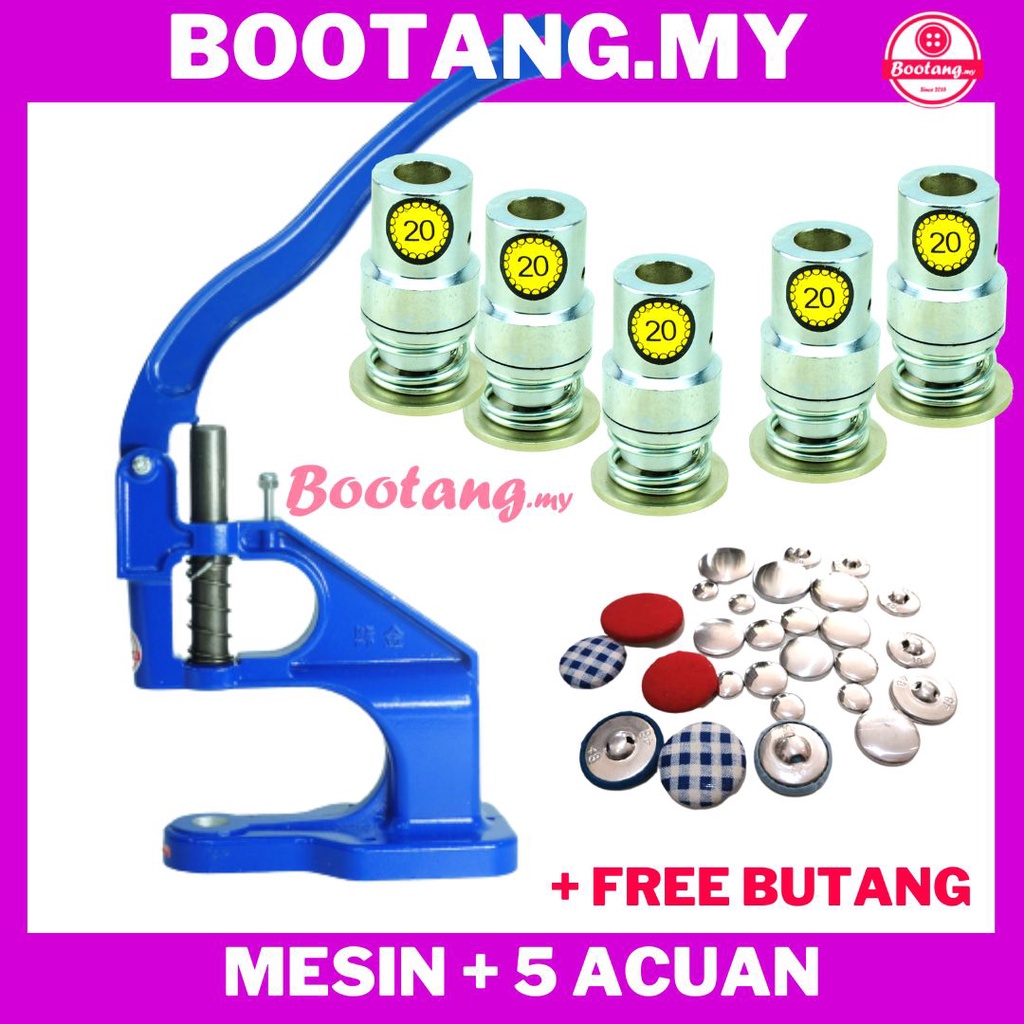 💥Ready Stock💥 Pakej 1 Mesin + 5 Moulds Mesin Butang Bungkus Butang ...