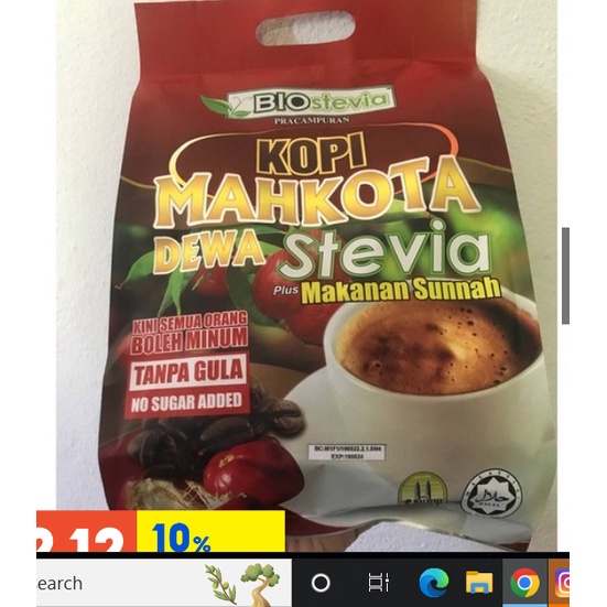 KOPI MAHKOTA DEWA STEVIA PLUS 15 SACHETS 25gm | Shopee Malaysia