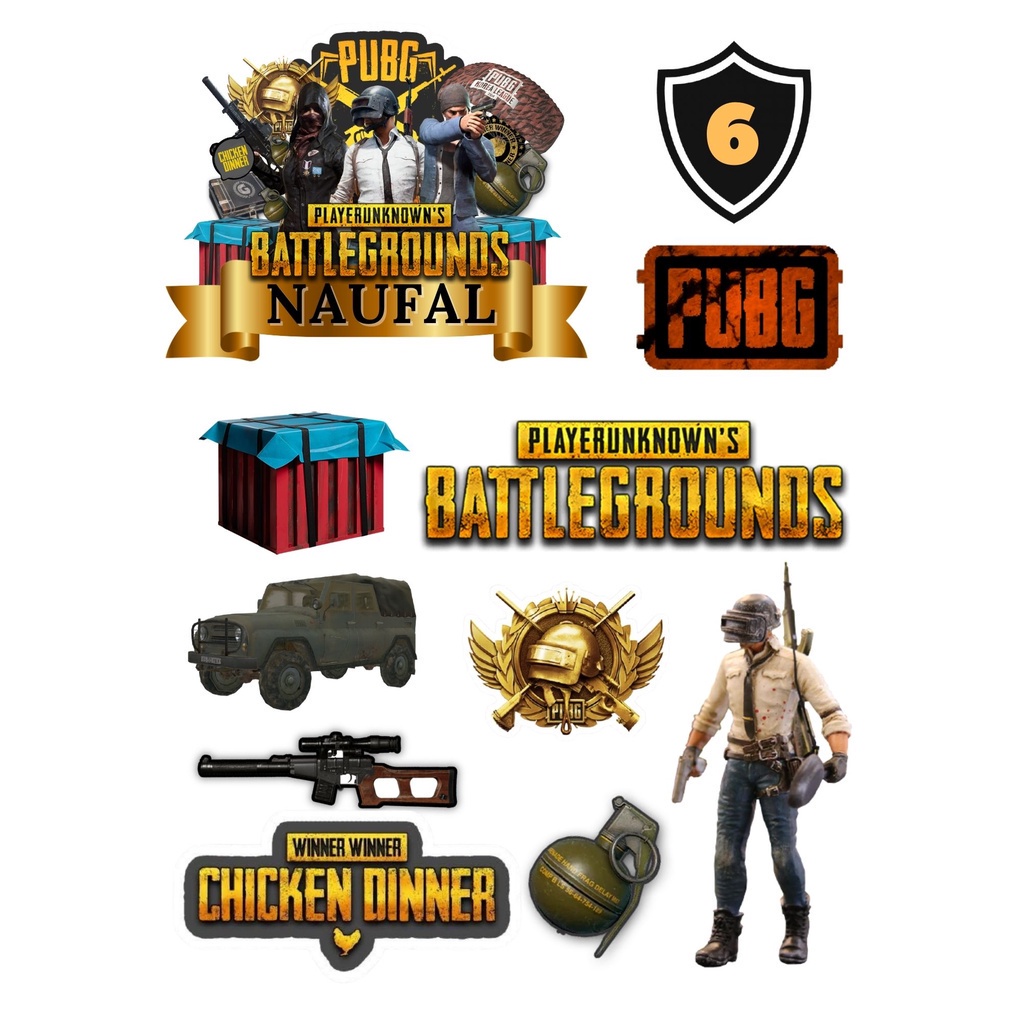 PUBG Game Custom Topper Birthday Cake | Shopee Malaysia