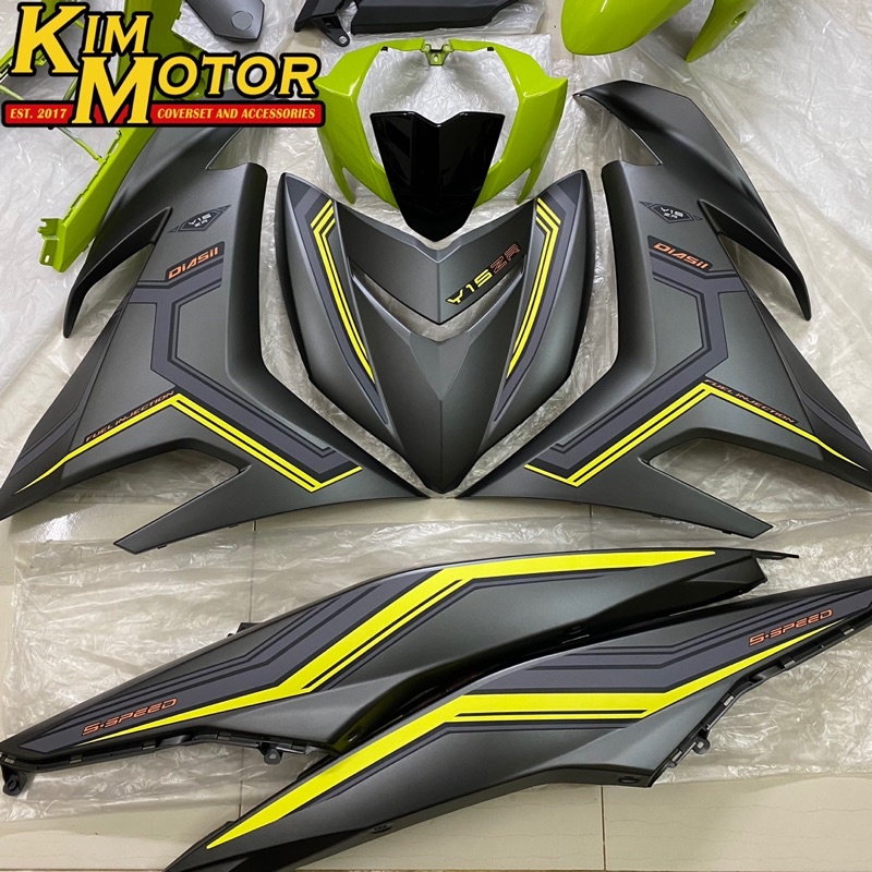 COVERSET Y15 V1 V2 ORIGINAL VELOZI GREY MATT LEMON GREEN SD16 2022 ...
