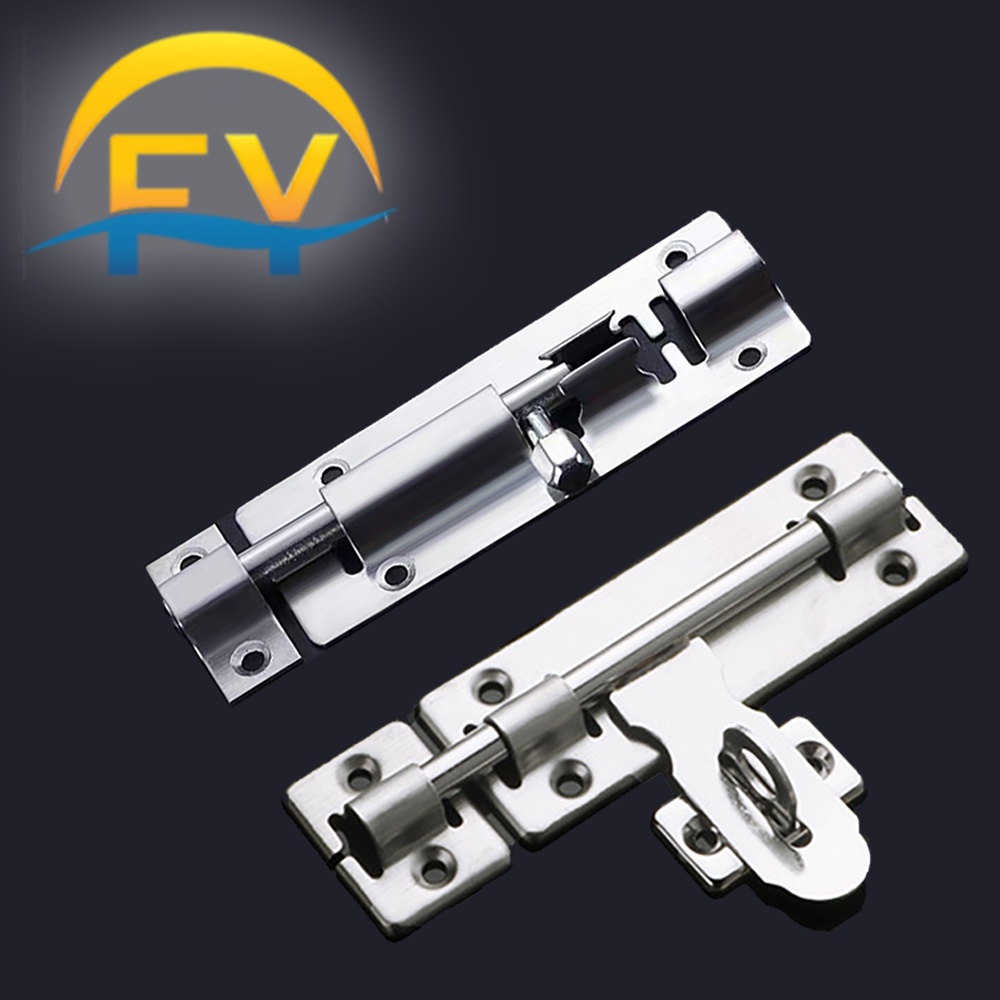 FY Stainless Steel Door Security Slide Latch Lock Keyless Entry Door ...
