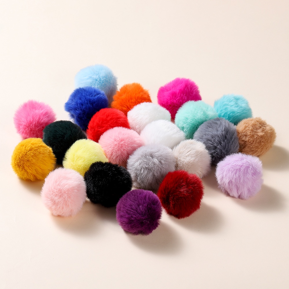 St, kunkka 5pcs 5cm Imitation Rex Rabbit Fur Ball Pendant | Shopee Malaysia
