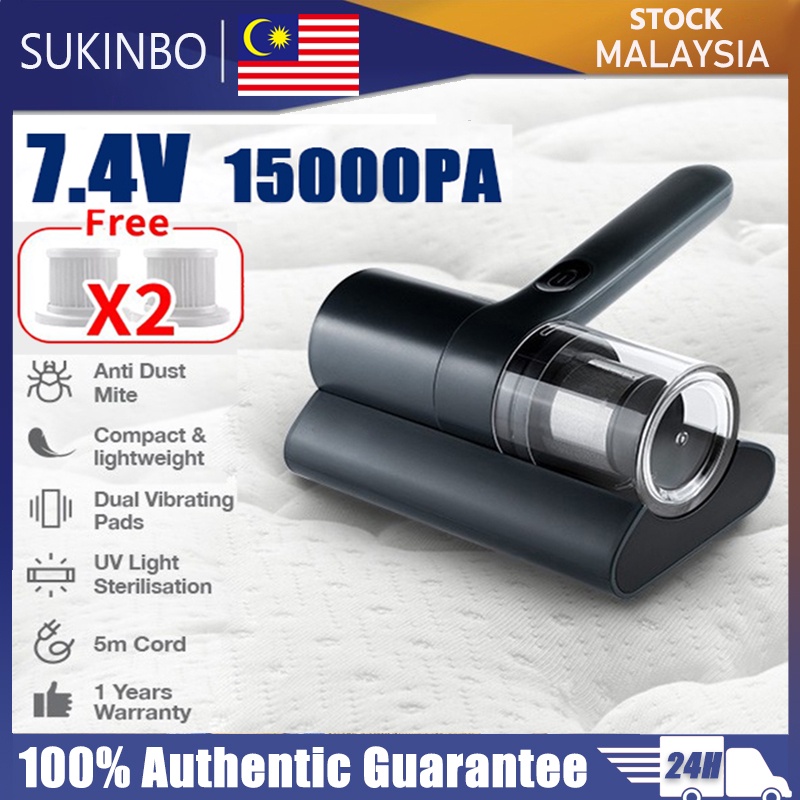 SUKINBO 15000PA Dust Mite Vacuum Dust Remover 220V Home Bed Quilt UV ...