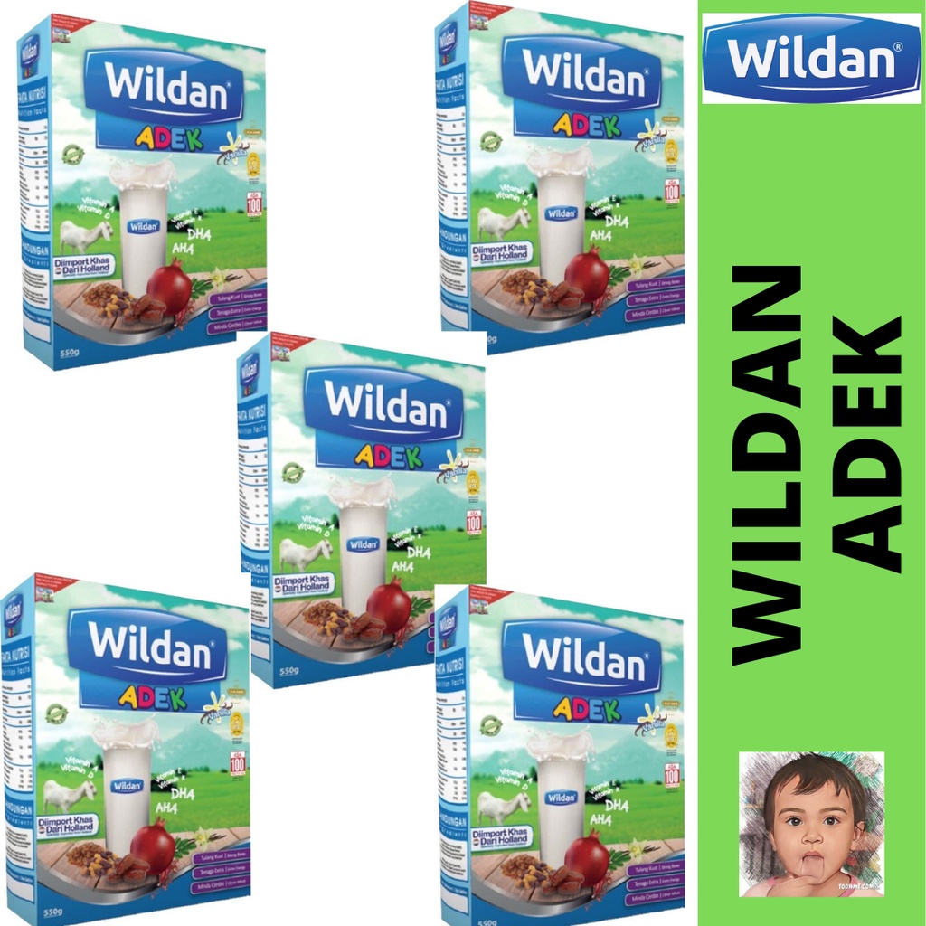 Susu Kambing Wildan Adek Vanilla Combo 5 Kotak 550g Untuk Kanak-Kanak ...