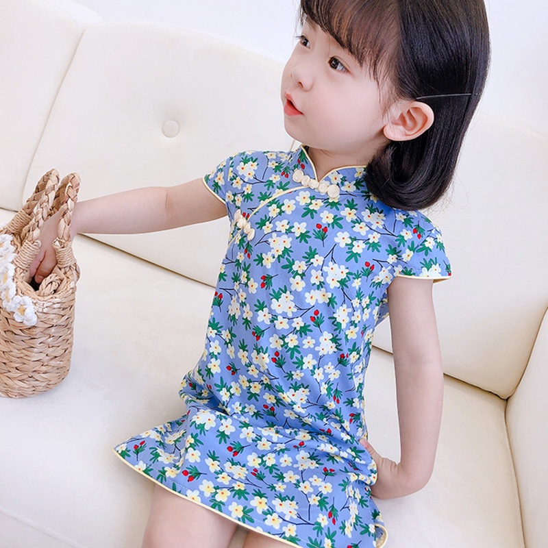 Kids Girls Cheongsam Dress Chinese Traditional Clothing Blossom Series ...