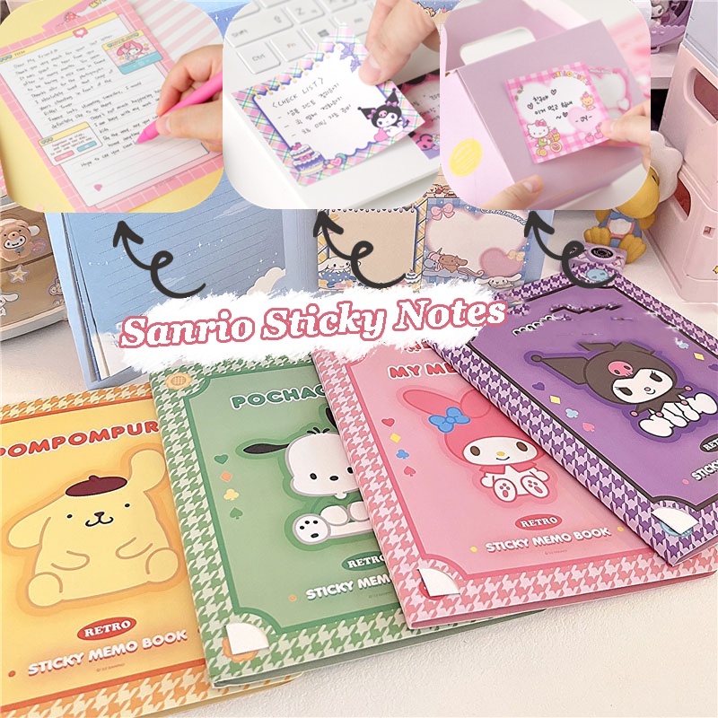 300 Sheets Cute Sanrio Sticky Notes Set Label Stickers DIY Hand Account ...