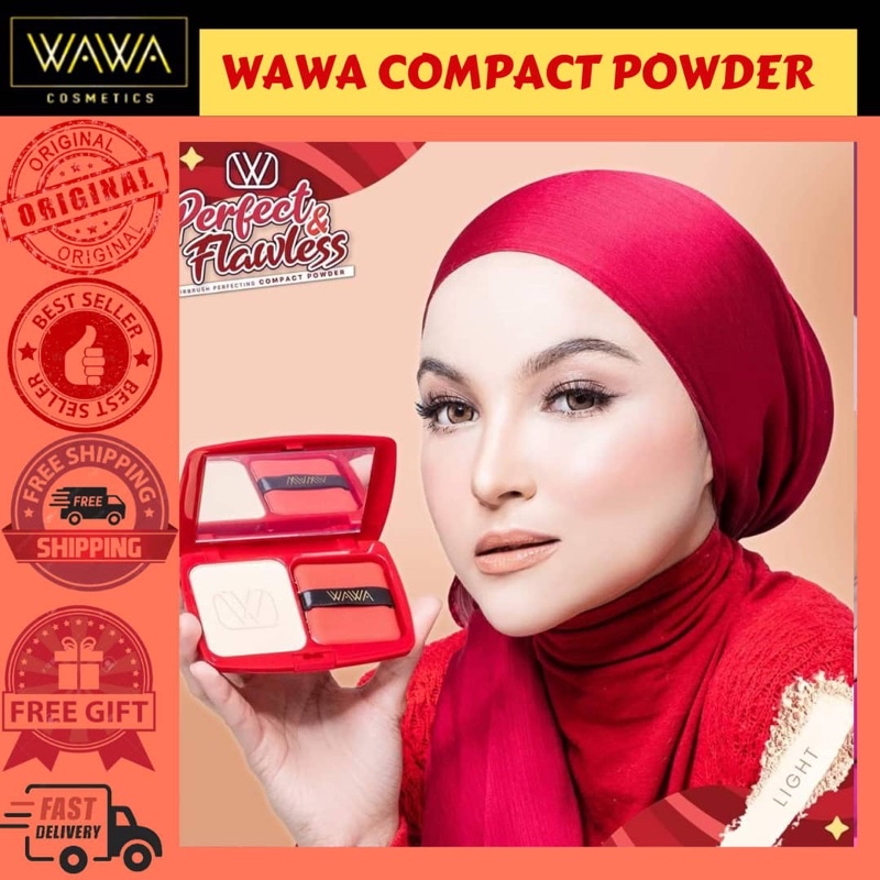 ‼️🔥𝐍𝐄𝐖 𝐏𝐑𝐎𝐃𝐔𝐂𝐓🔥‼️ WAWA COMPACT POWDER + FOUNDATION | BEDAK COMPACT | ORIGINAL HQ | WAWACOSMETICS ...