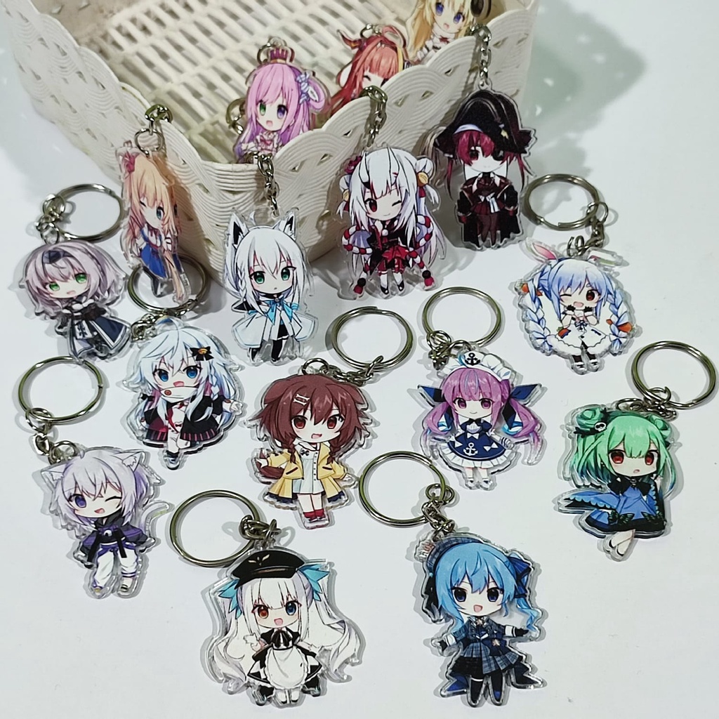 GANTUNGAN Vtuber Keychain Souvenir - Keychain Hololive JP Character ...