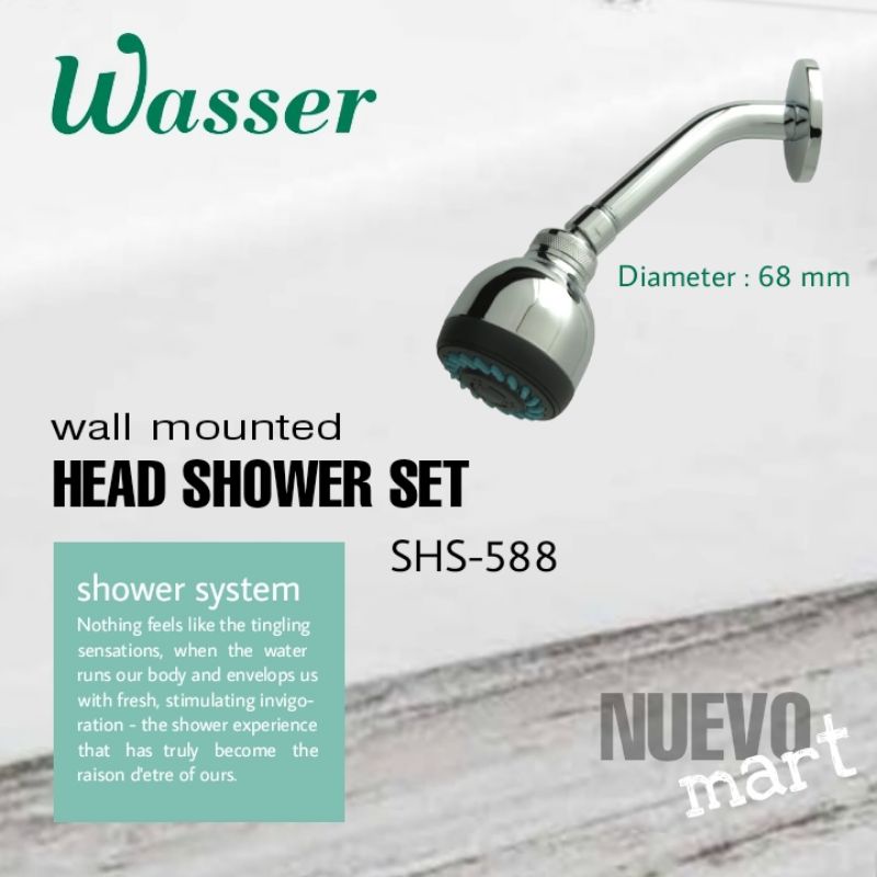 Wasser SHS-588 Head Shower Set/WASSER Shs588 Wall Shower | Shopee Malaysia