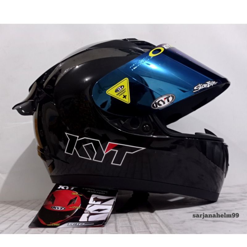 Full FACE HELM KYT R10 SOLID BLACK MAT KYT R10 HANDLING PACKAGE ...