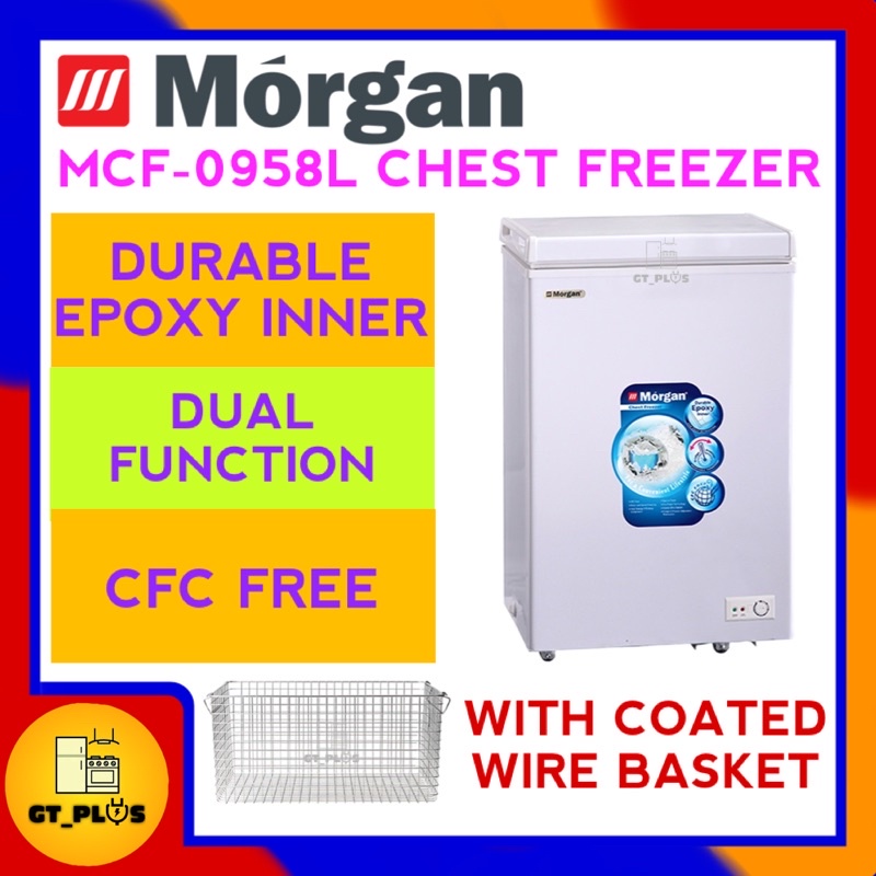 MORGAN MCF-0958L CHEST FREEZER 80L FROZEN FOOD FREEZER FRIDGE DUAL ...