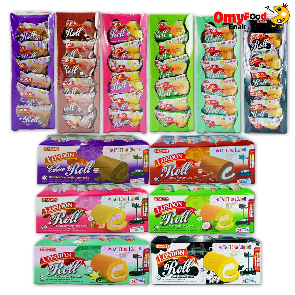 20pcs London Roll Cake [Double Choco Milk / Choco / Strawberry ...