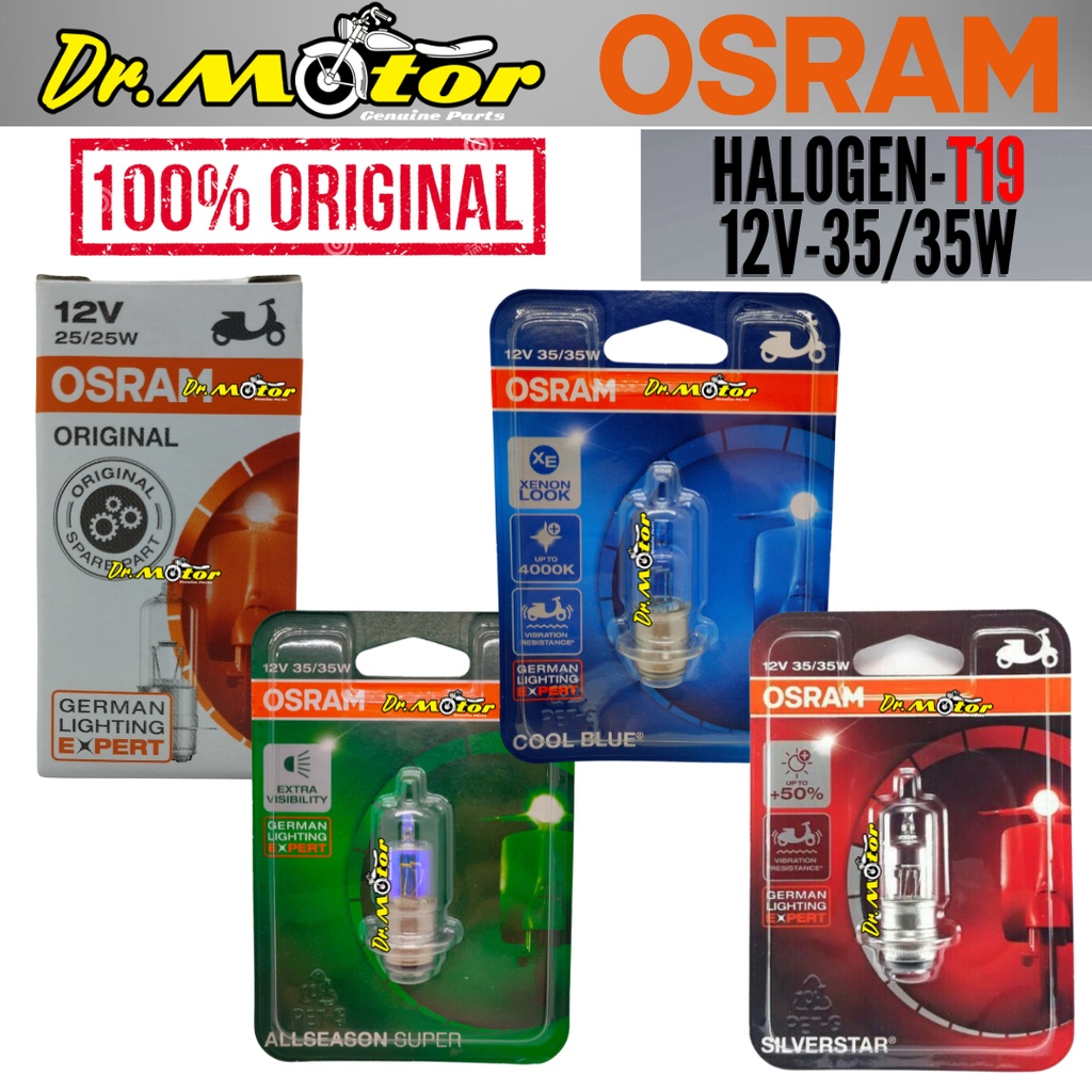 OSRAM HALOGEN T19 12V 35/35W MENTOL DEPAN BULB FRONT LIGHT KAPZAI EX5 LC135 COOL BLUE ALLSEASON ...