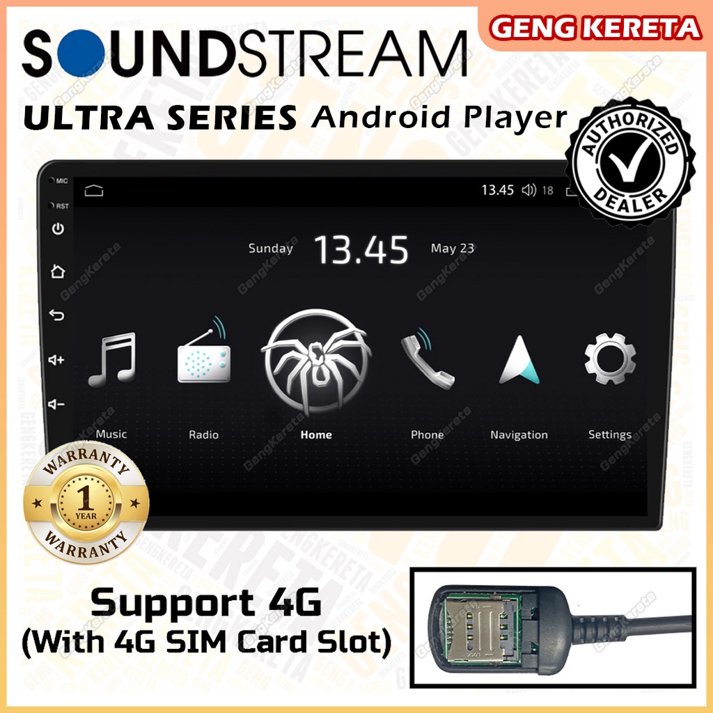 SOUNDSTREAM ULTRA / ULTRA 2K 360 Cam Supported, DSP 4G SIM Android ...