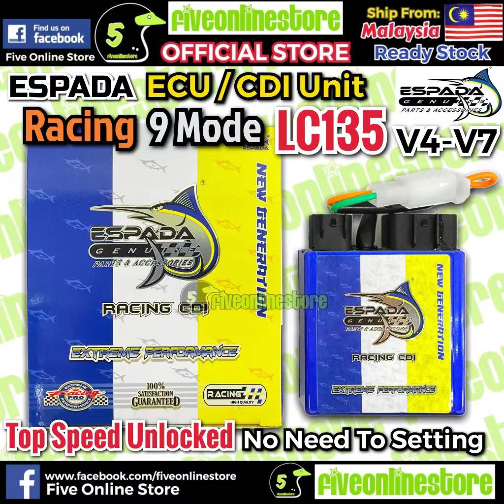 ESPADA ECU CDI Unit S1 Racing Adjustable Plug & Play Yamaha PNP LC135 ...