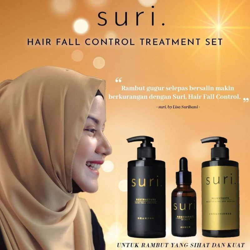SURI Shampoo Hair Fall Treatment Set by Lisa Surihani [1 Shampoo 300ML ...