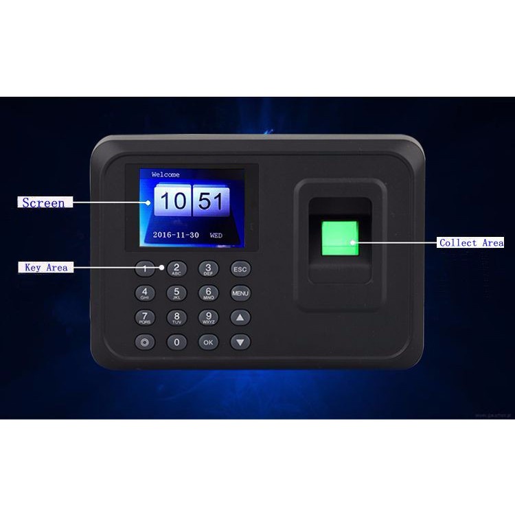 Biometric Fingerprint Attendance Machine Thumbprint Fingerprint Time ...
