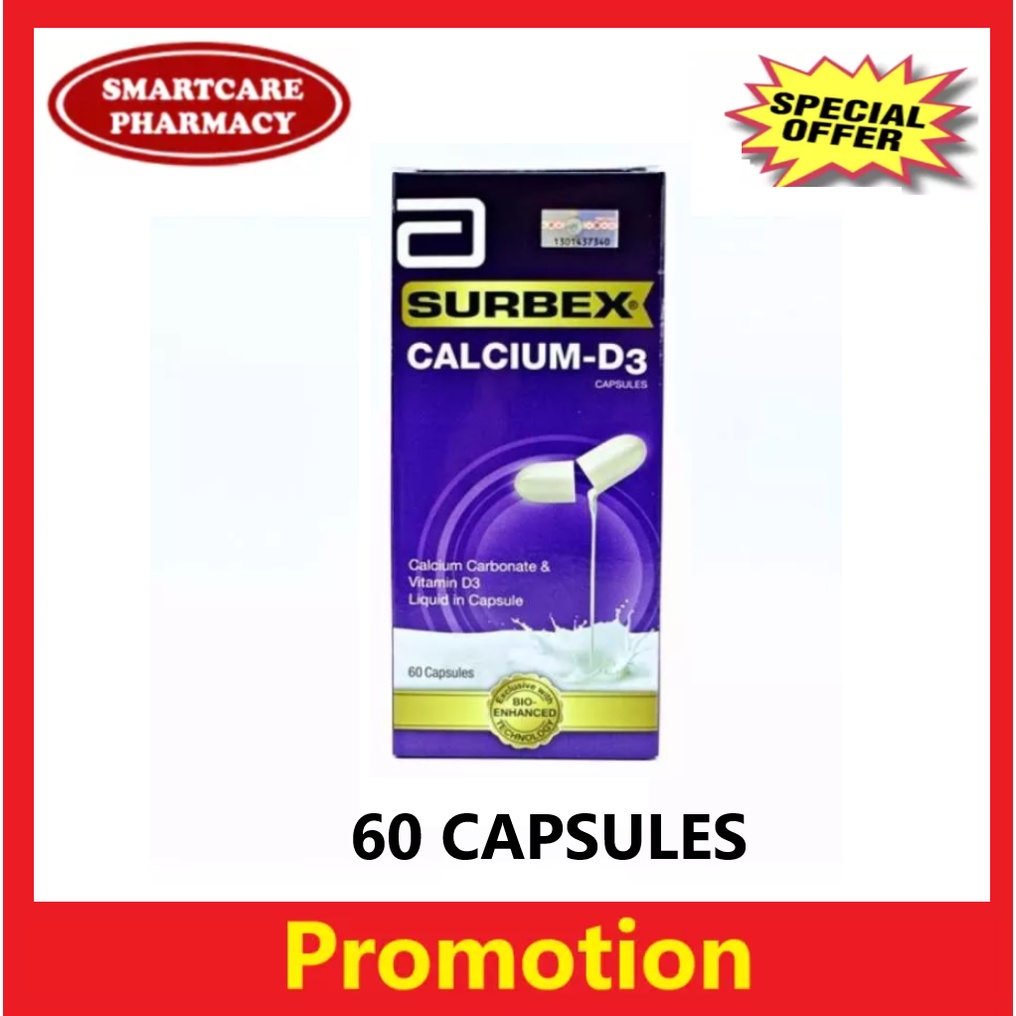 Abbott Surbex Calcium D3 - 60 capsules | Shopee Malaysia