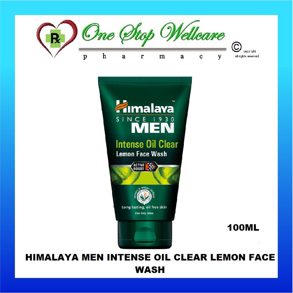 HIMALAYA MEN INTENSE OIL CLEAR LEMON FACE WASH 100ML (EXP:07/2025 ...