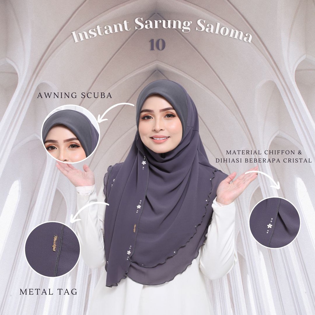 INSTANT SARUNG SALOMA KAIN HEAVY CHIFFON AWNING SCUBA | Shopee Malaysia