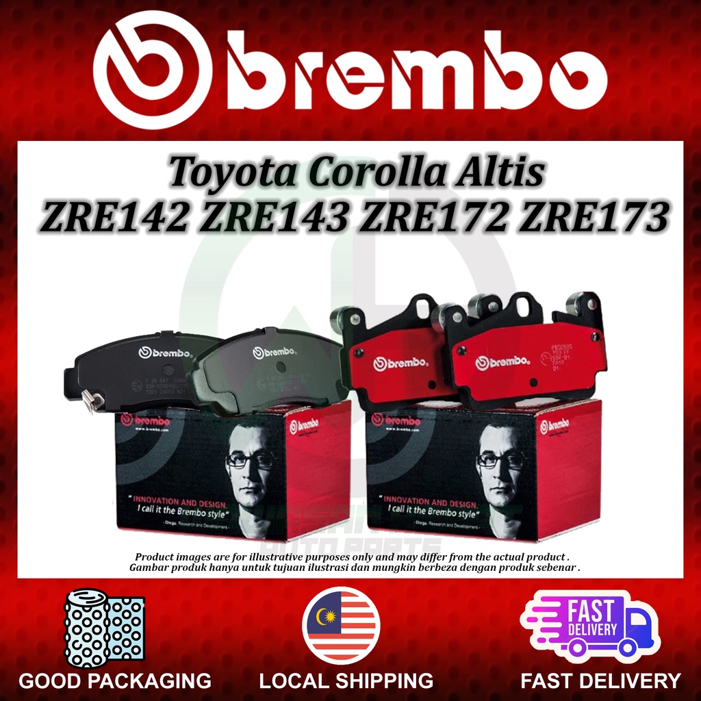 Toyota Corolla Altis ZRE142 ZRE143 ZRE172 ZRE173 Front / Rear Disc ...