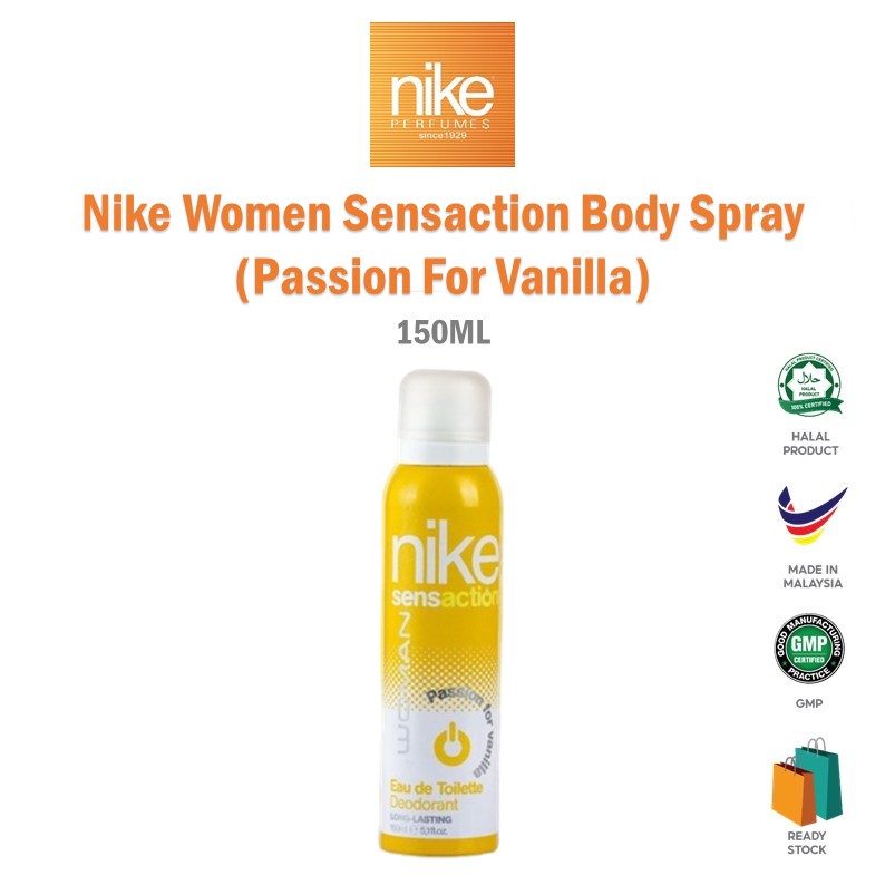 Nike Women Sensaction Body Spray 150ml (Passion For Vanilla) EDT ...
