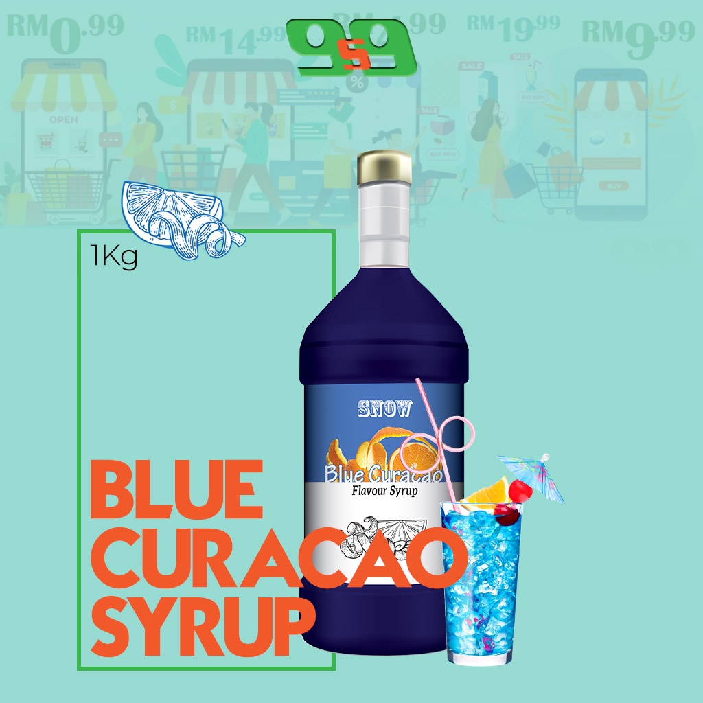 BLUE CURACAO SNOW BRAND FRUIT JUICE CONCENTRATE / MINUMAN BALANG ...