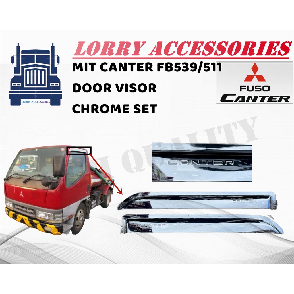 MIT CANTER FB639/511 DOOR VISOR CHROME SET | Shopee Malaysia
