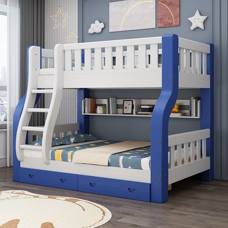 Solid wood bunk bed bunk bed high and low bed two-layer combined bed ...