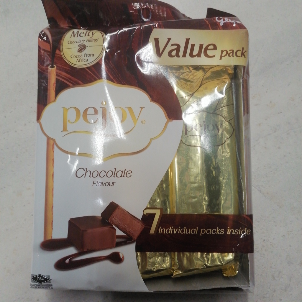 Glico Pejoy Family Pack Chocolate Flavour Biscuit Stick 7 Packs 126g ...
