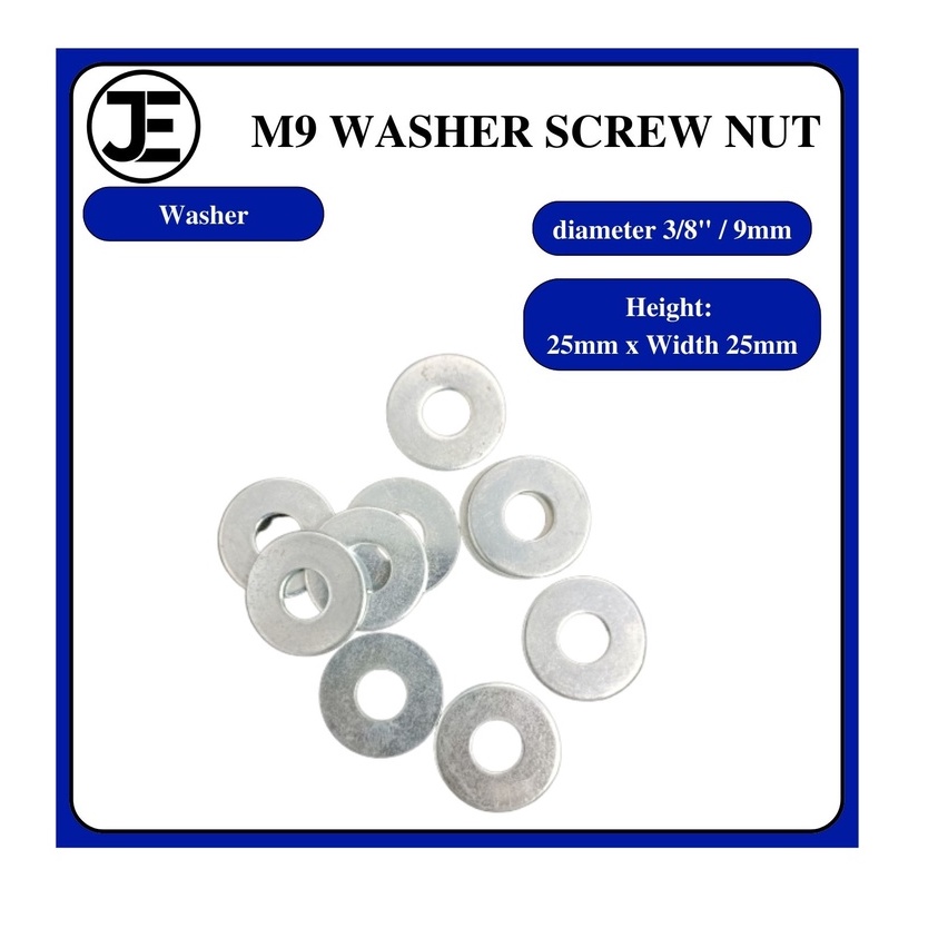 3/8" M9 WASHER SCREW NUT DIY HARDWARE | Shopee Malaysia