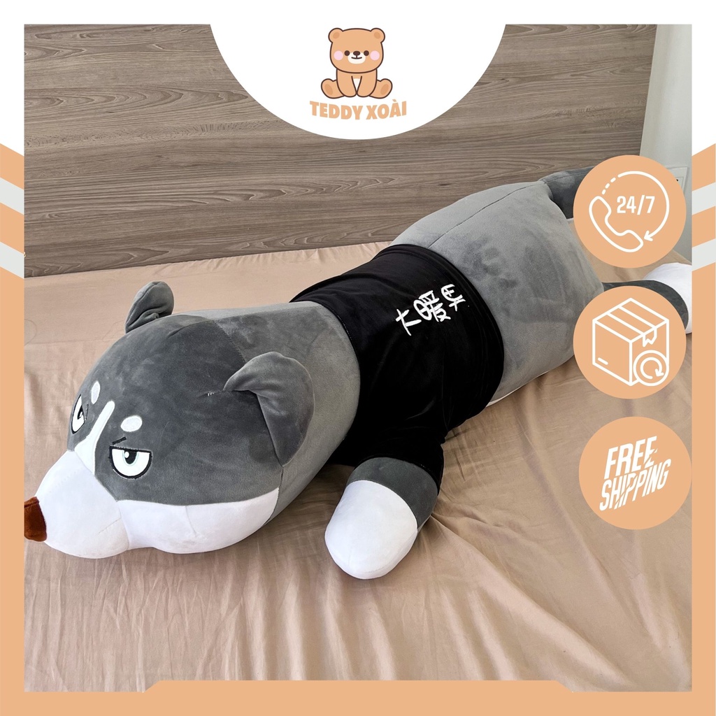 Giant Husky Dog Teddy Bear with Silly Face, super cute stuffed animal ...