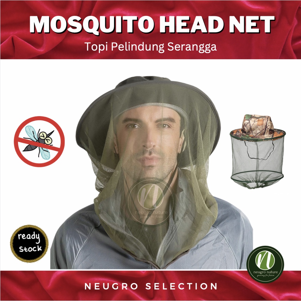 Neugro Garden Anti Mosquito Cap/ Bee Net | Topi Anti Nyamuk & Lebah ...
