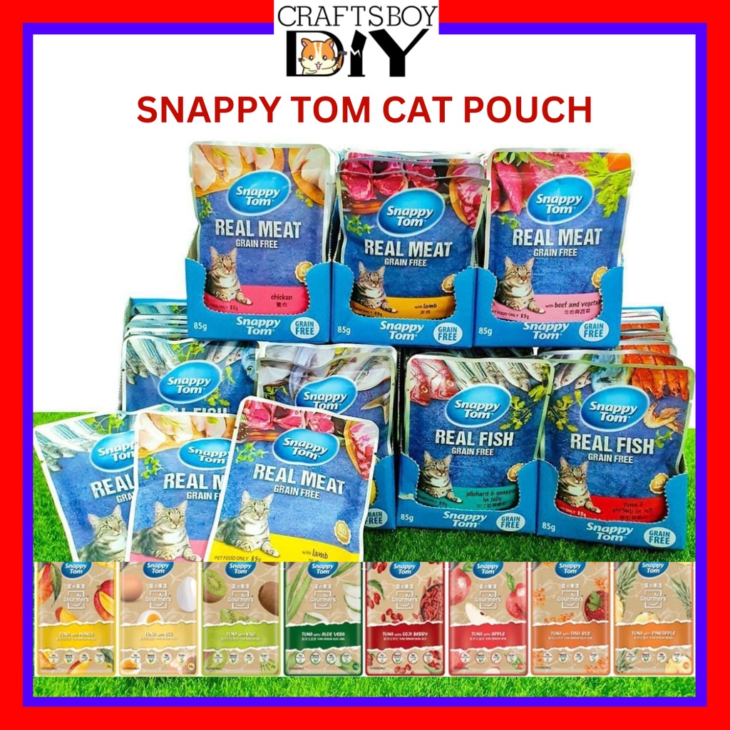 Snappy Tom Pouch Cat Wet Food-85g Snappy Tom Gourmers Pouch 75g ...