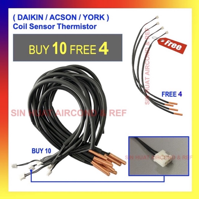 (10 FREE 4) DAIKIN WALL MOUNTED AIRCOND COIL SENSOR @ COPPER SENSOR ...