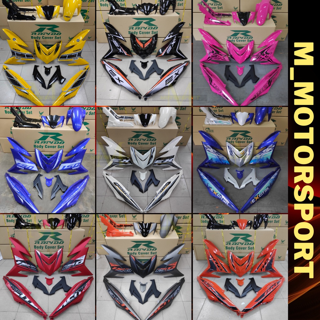 YAMAHA RAPIDO BODY COVER SET Y15 Y15ZR V2 EXCITER RC (STICKER TANAM/AIRBRUSH) - PART 1 | Shopee ...