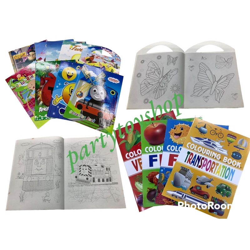 CLEARSTOCK Buku Mewarna dan sticker Colouring Book For Children Buku ...