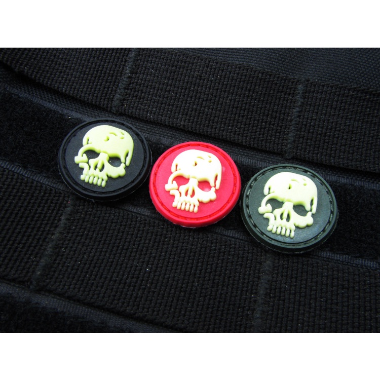 Mini Velcro Rubber Patch Skull PVC Molle Bag Paw Big Eye Death Skull 3D ...